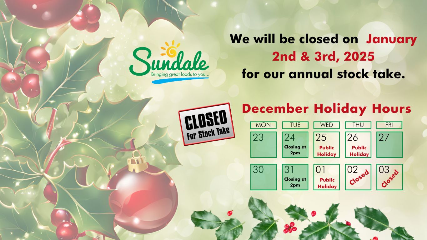 Sundale Foods Inc. - Stock Taking Notice